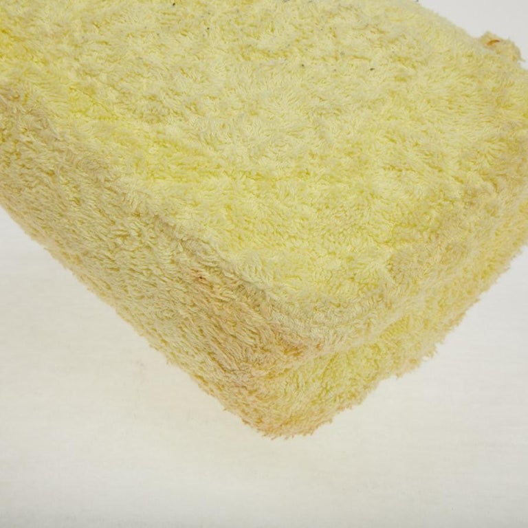 CHANEL Vintage Timeless Bag in Yellow Terrycloth at 1stDibs