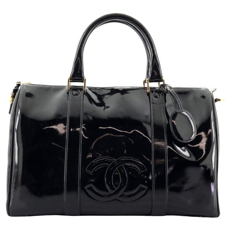 Chanel Vintage Timeless Boston Bag Patent Medium at 1stDibs