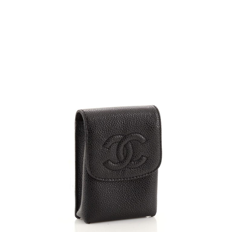 Chanel Vintage Timeless CC Phone Holder Pouch Caviar Mini For Sale at ...