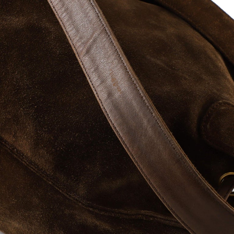 Chanel Vintage Timeless Drawstring Bucket Bag Suede Medium at 1stDibs