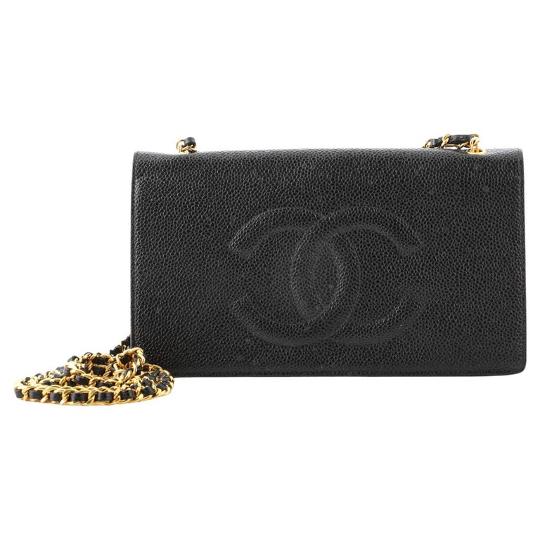 Chanel Vintage Timeless Organizer Wallet on Chain Caviar at 1stDibs