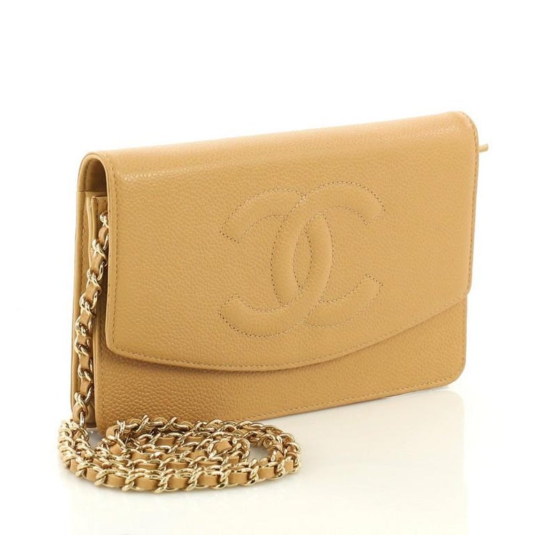 Chanel Vintage Timeless Wallet On Chain Caviar at 1stDibs