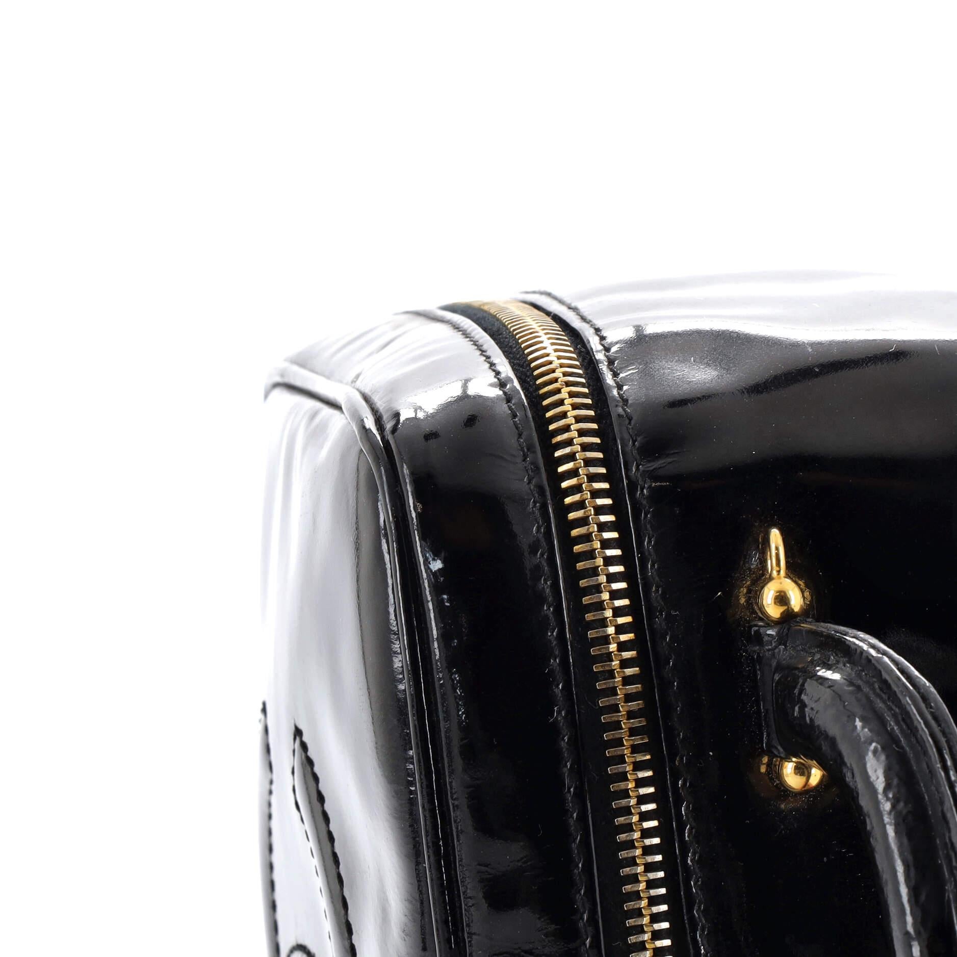Chanel Vintage Timeless Zip Around Vanity Case Patent Mini For Sale at ...