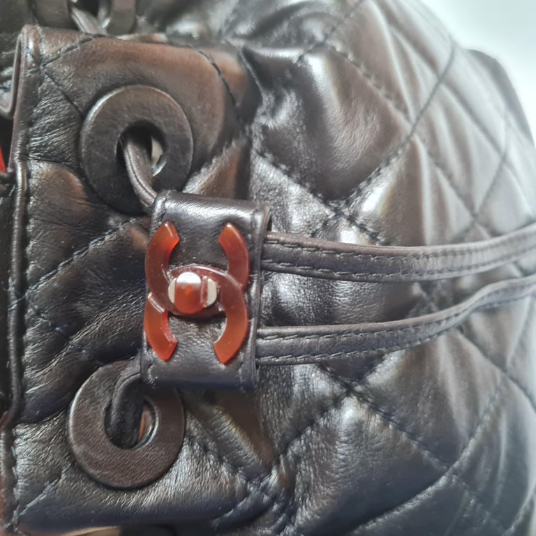 Chanel Vintage Tortoise Shell Handle Bucket Bag For Sale at 1stDibs