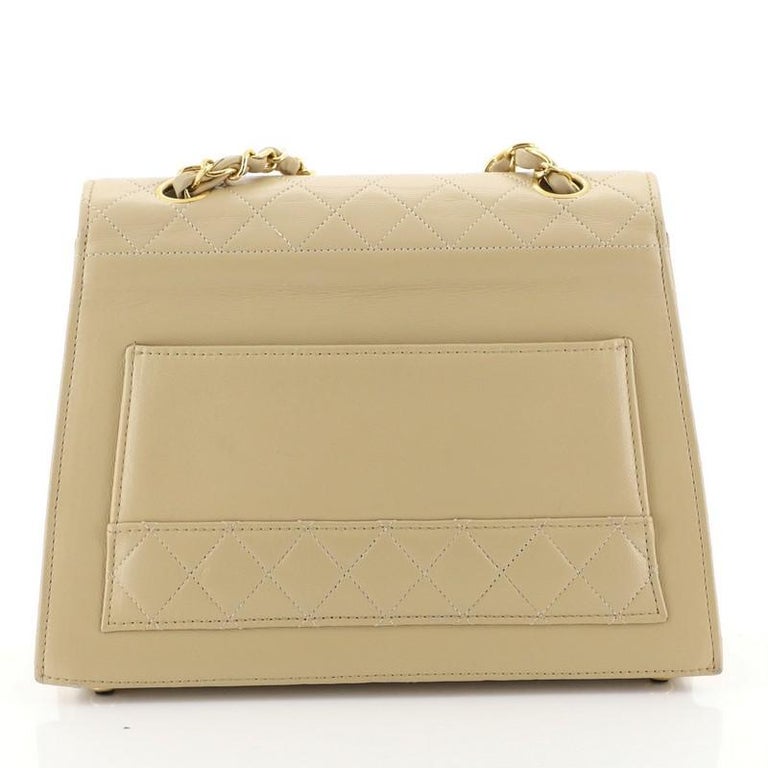 Chanel Vintage Trapezoid CC Flap Bag Leather Small at 1stDibs | chanel ...