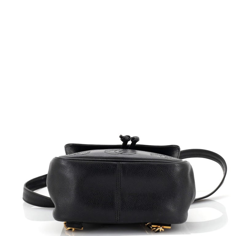 Chanel Vintage Triple Stitched CC Flap Backpack Caviar Small For Sale ...