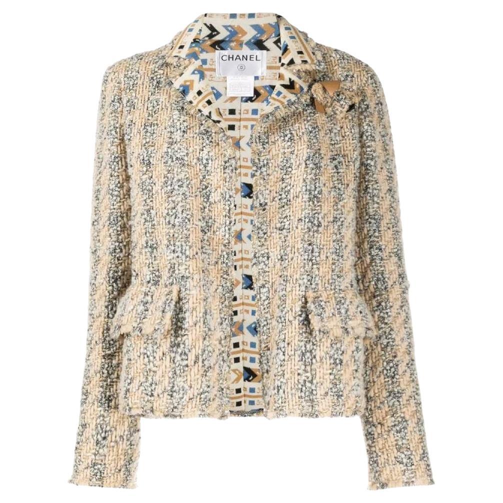 Chanel Vintage wool-cotton-mohair tweed 2000s jacket For Sale at 1stDibs