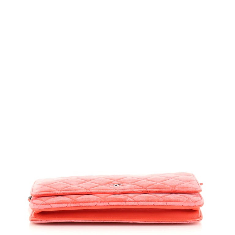 Chanel Wallet on Chain Quilted Velvet For Sale at 1stDibs