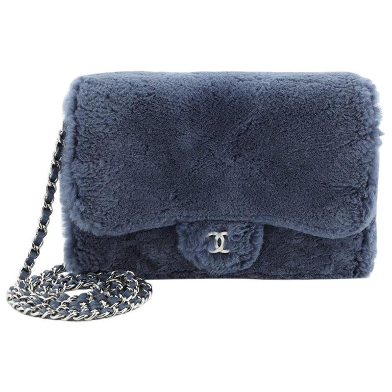 Chanel Wallet on Chain Rex Rabbit Fur at 1stDibs