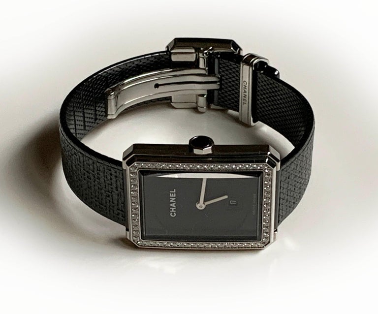 Chanel Watch Boyfriend Tweed/ Diamonds For Sale at 1stDibs