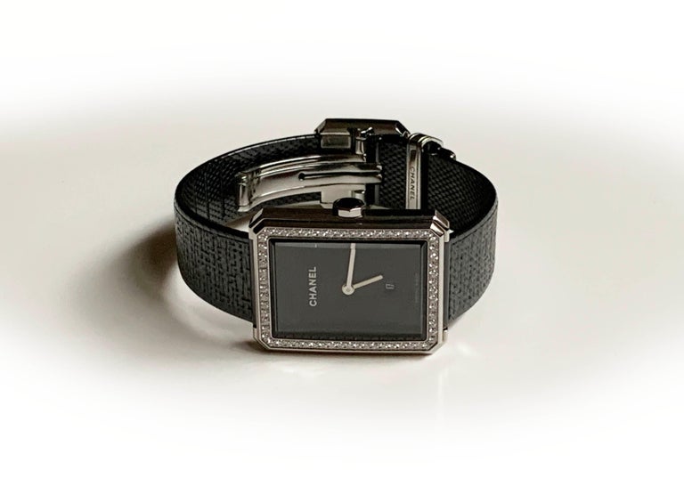 Chanel Watch Boyfriend Tweed/ Diamonds For Sale at 1stDibs