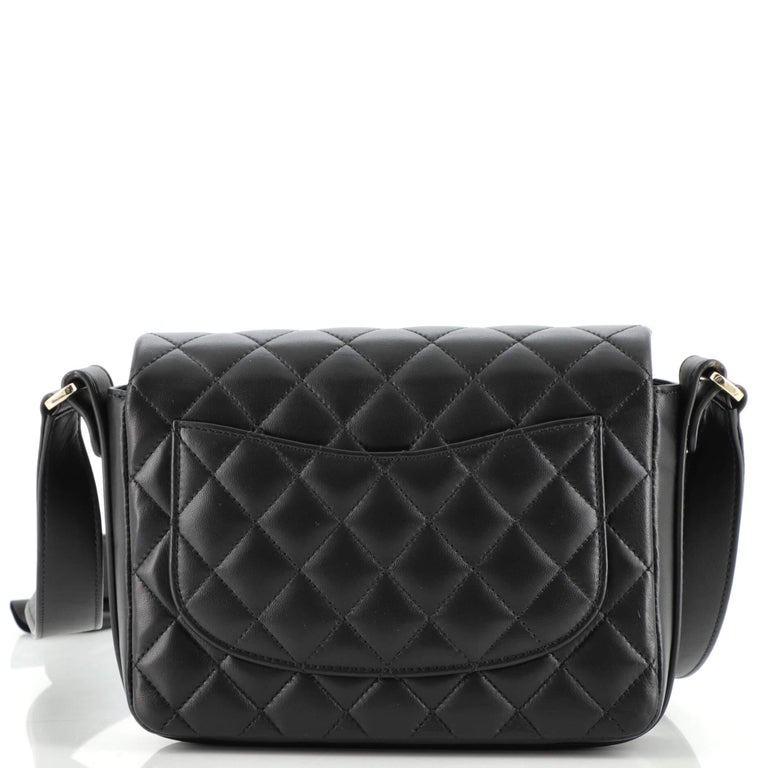 Chanel Wave Strap Flap Bag Quilted Lambskin with Calfskin Small For ...