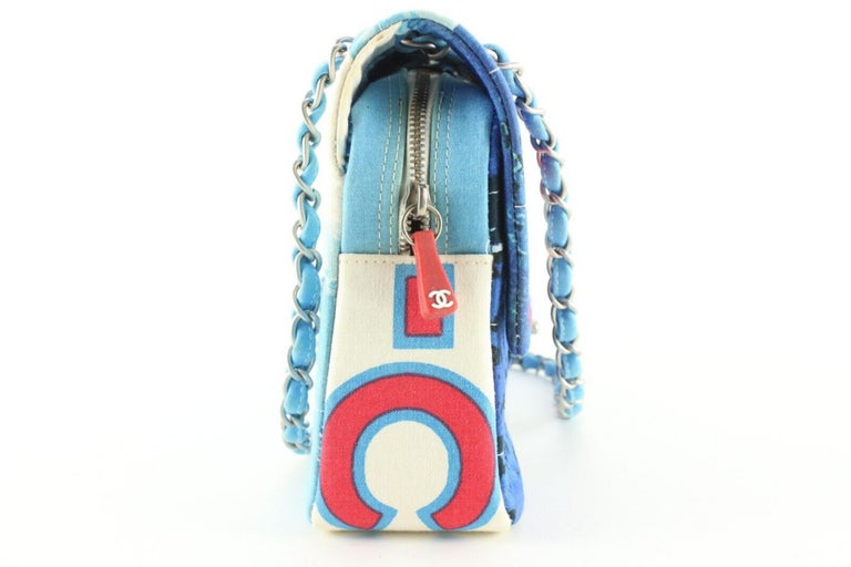 Chanel Wave Surf Large Classic Flap SHW Blue White Red 1C0130 For Sale ...