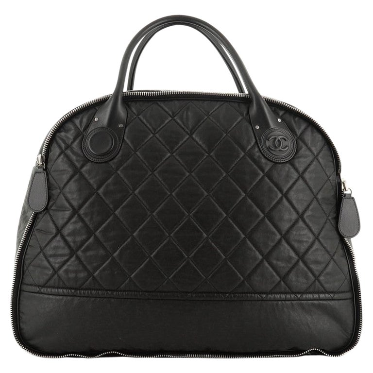 Chanel Weekender Bag Quilted Coated Canvas Horizontal at 1stDibs