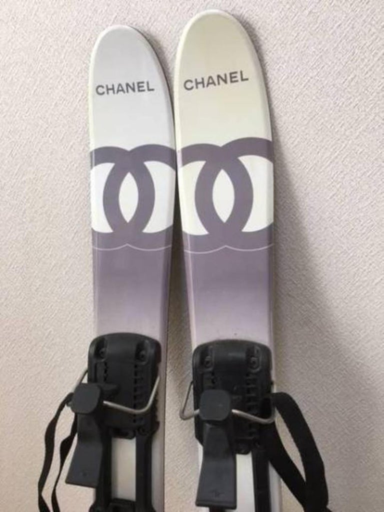 Chanel White Cc Logo Ski Board 212541 For Sale at 1stDibs