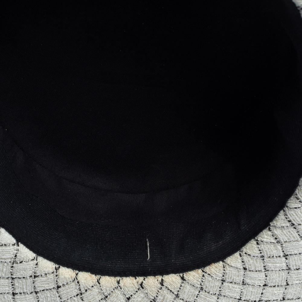 Chanel White Fantasy Tweed Boater Hat L at 1stDibs | chanel boater hat ...