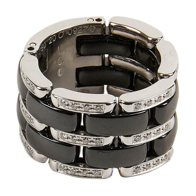 CHANEL White Gold And 40 Diamonds Ultra Ring at 1stDibs
