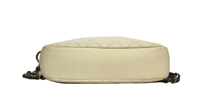 Chanel White Leather Camera Bag at 1stDibs | chanel camera bag white