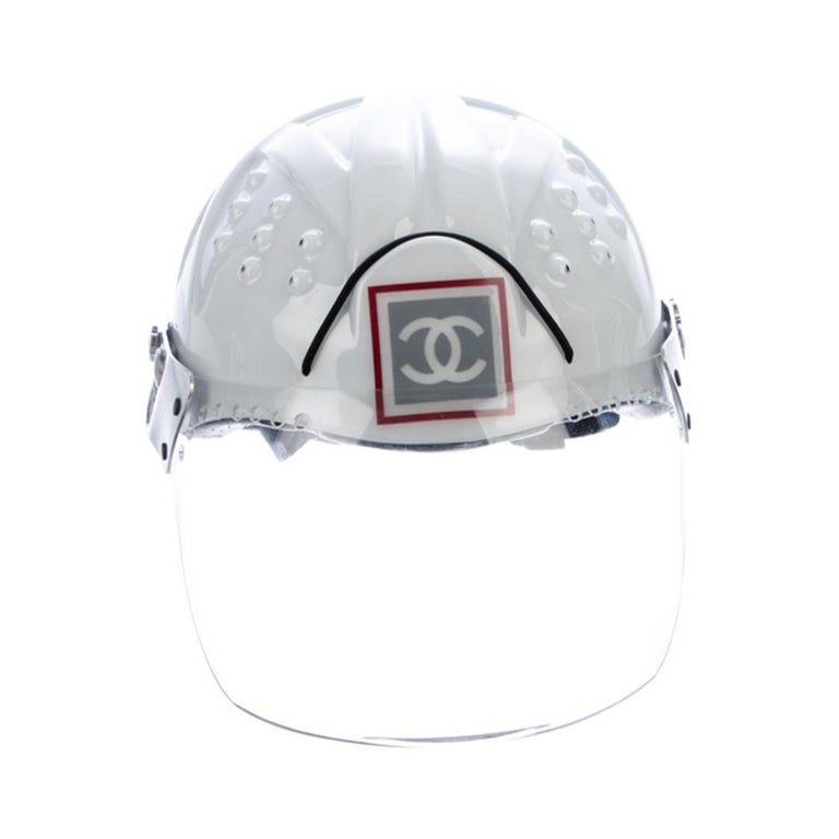 Chanel White Logo Vintage Mountaineer Helmet Limited Edition Novelty ...