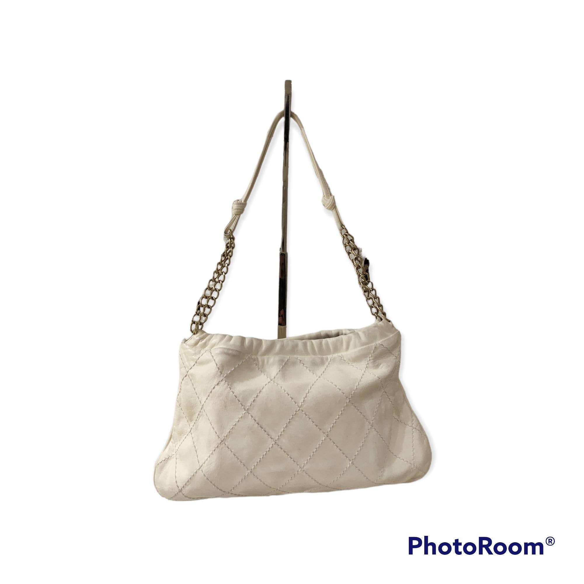 Chanel white multicoloured flower shoulder bag For Sale at 1stDibs ...