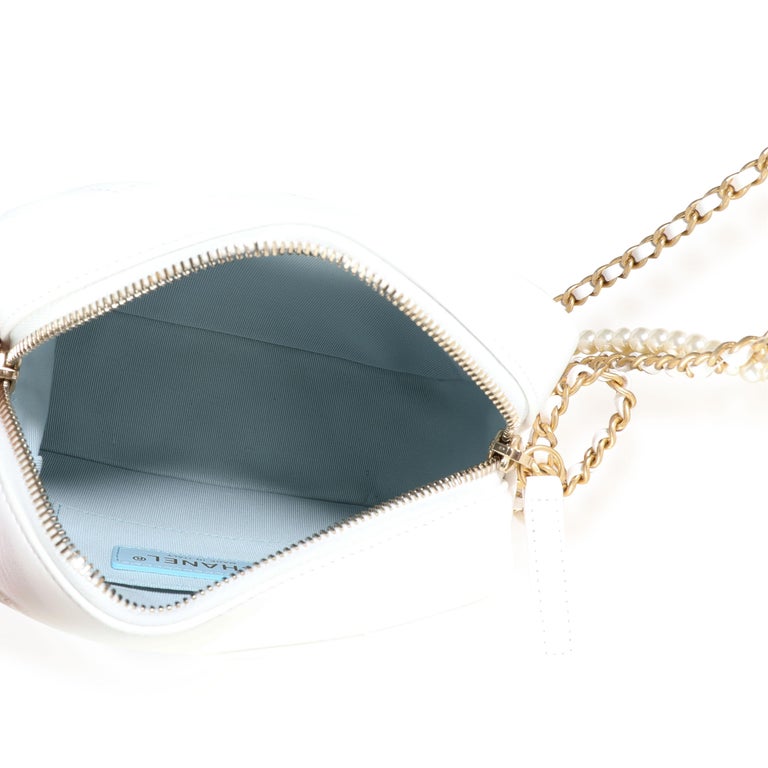 Chanel White Quilted Lambskin Mini Perfect Fit Camera Bag at 1stDibs