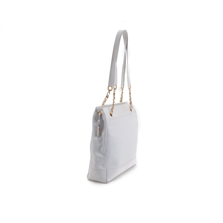 Chanel White Triple Coco CC Shoulder Bag For Sale at 1stDibs