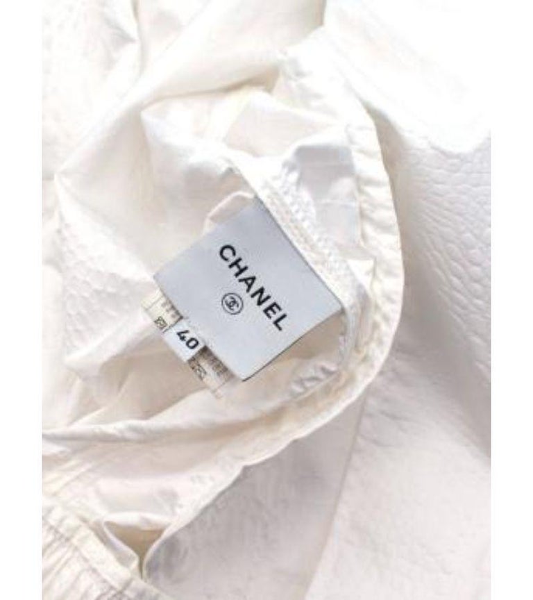 Chanel White Zip Up Jacket For Sale at 1stDibs