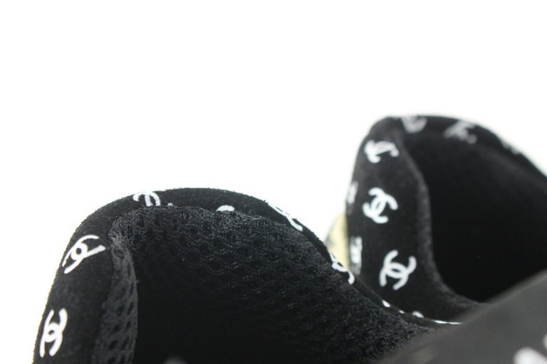 Chanel Women's 36 Light Brown x Black CC All Over Trainer Sneaker ...
