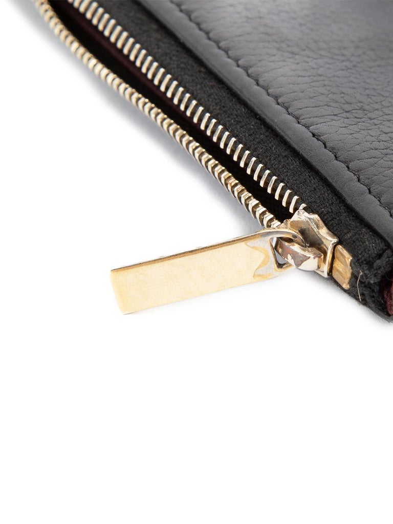 Chanel Women's Black Leather CC Zip Top Coin Purse For Sale at 1stDibs