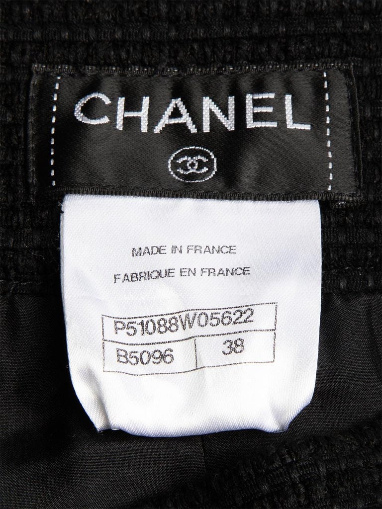 Chanel Women's Vintage Black Chanel Two Piece Suit For Sale at 1stDibs