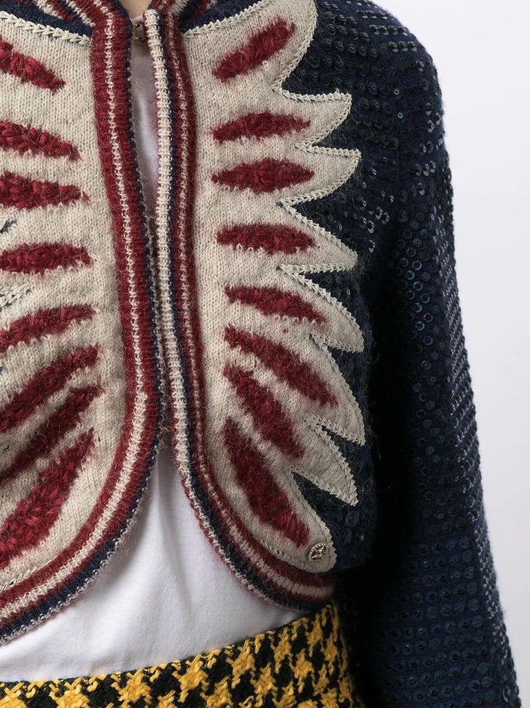 Chanel Wool 2014 Pre-Fall Paris Dallas Cropped Cardigan at 1stDibs