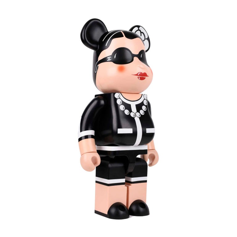 Chanel x Medicom Kubrick Limited Edition Black White Decorative Bear ...