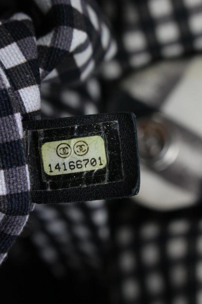 Chanel XL Black x White Cross Hatch Quilted Graphic Tote Bag 115c20 For ...