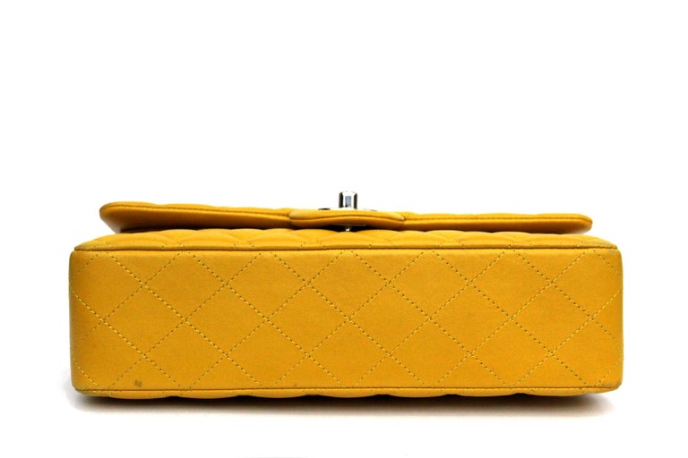 Chanel Yellow Leather 2.55 Double Flap Bag at 1stDibs | yellow chanel ...