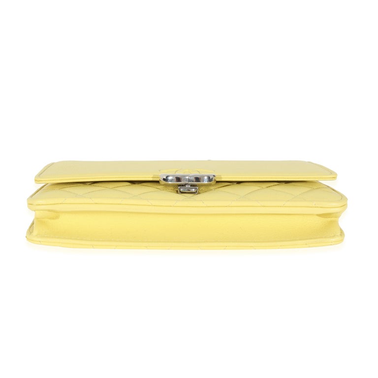 Chanel Yellow Leather Urban Companion Wallet On Chain For Sale at 1stDibs