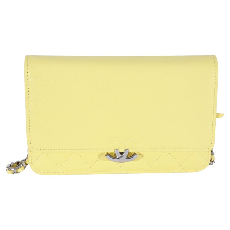 Chanel Yellow Leather Urban Companion Wallet On Chain For Sale at 1stDibs