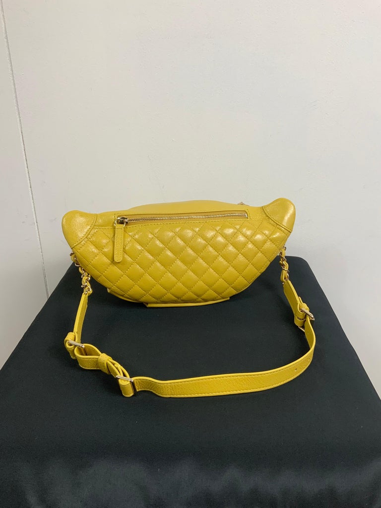 Chanel Yellow Pouch at 1stDibs
