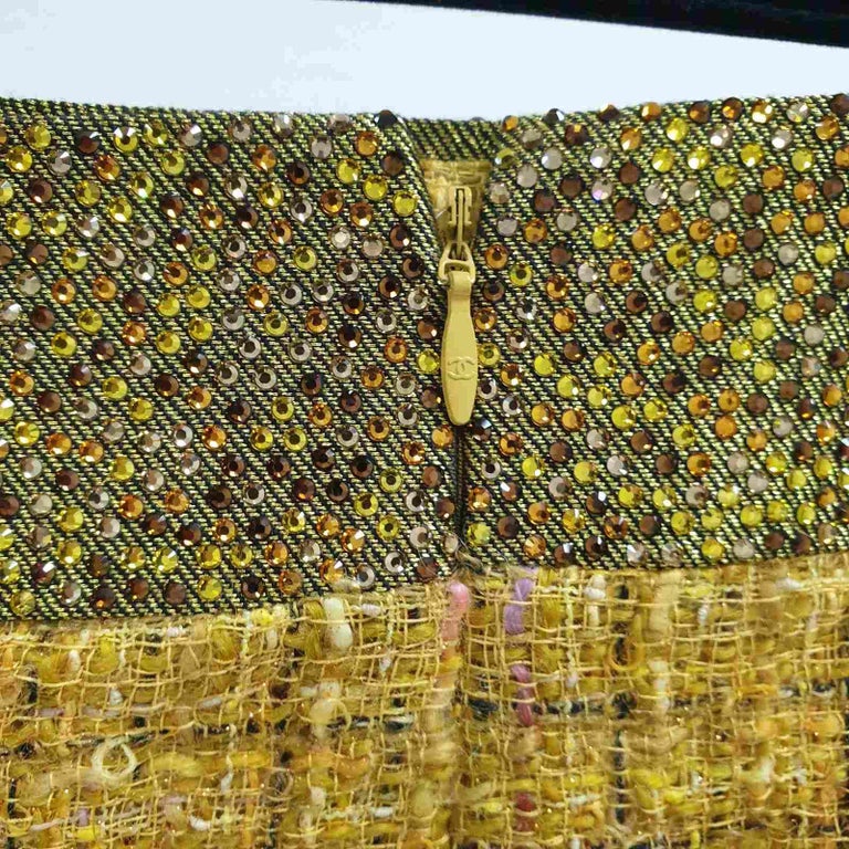 Chanel Yellow Tweed 2-piece Suit For Sale at 1stDibs