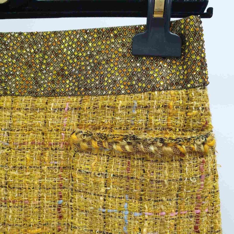Chanel Yellow Tweed 2-piece Suit For Sale at 1stDibs