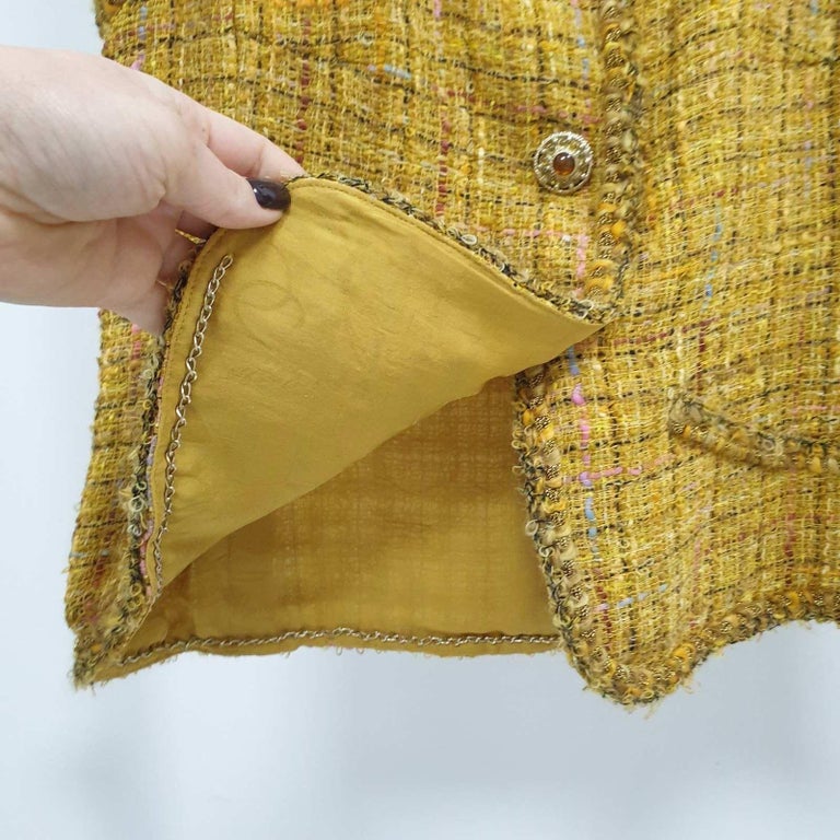 Chanel Yellow Tweed 2-piece Suit For Sale at 1stDibs