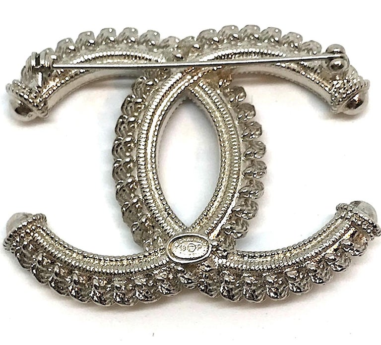 Chanel "Zipper" Logo Pin, 2018 at 1stDibs | chanel logo pin