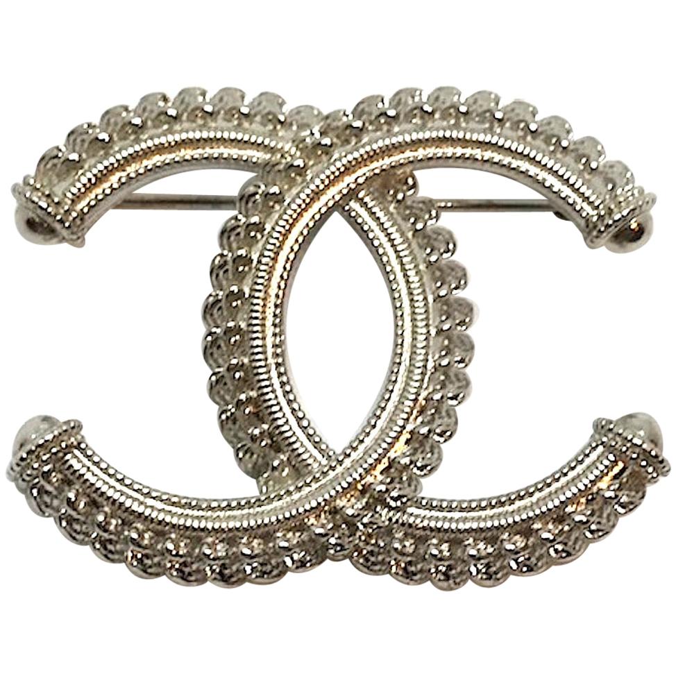 Chanel "Zipper" Logo Pin, 2018 at 1stDibs | chanel logo pin