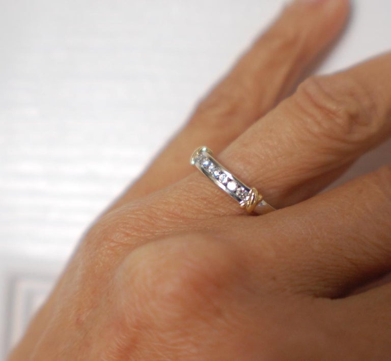 Channel 7-Stone Band 1/4 Carat VS Clarity Ring For Sale at 1stDibs