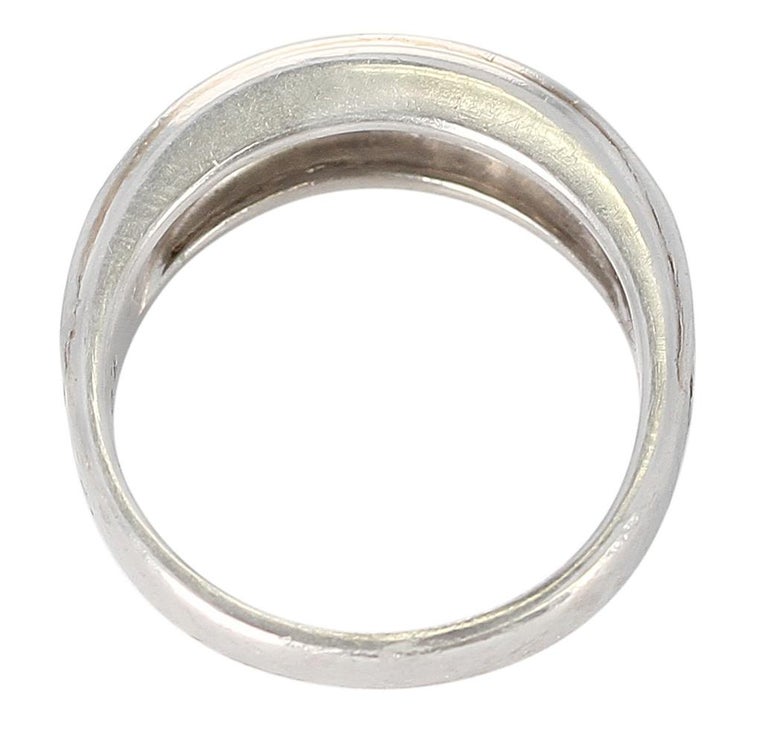 Channel Invisible Set Diamond Wedding Band, Platinum and 18 Karat White ...