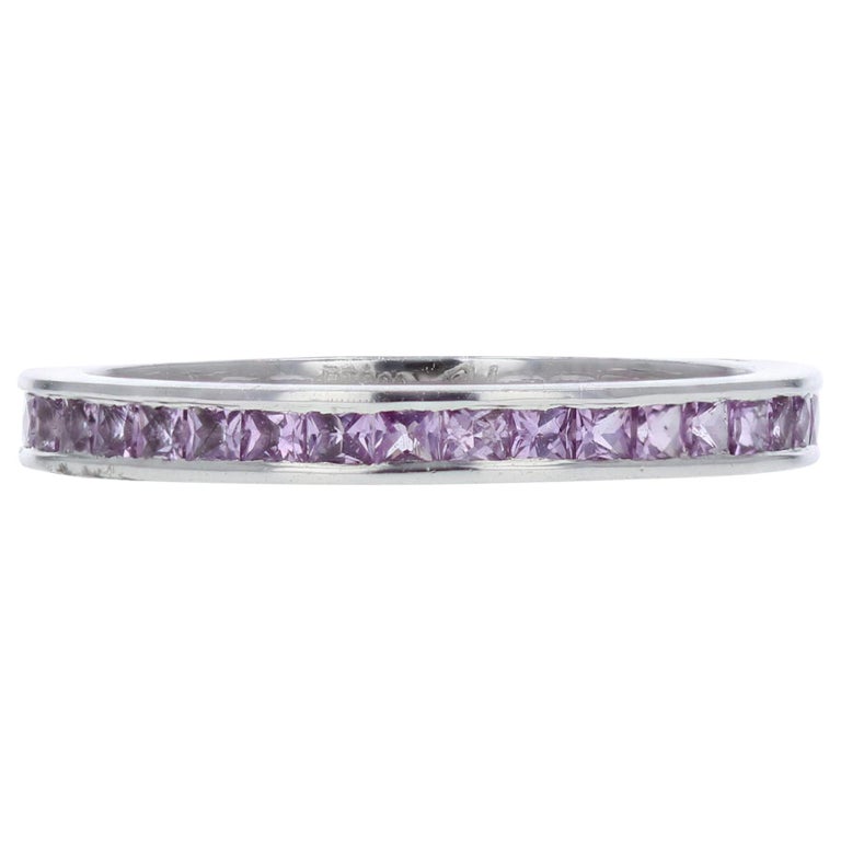 Channel-Set Pink Sapphire Eternity Band at 1stDibs