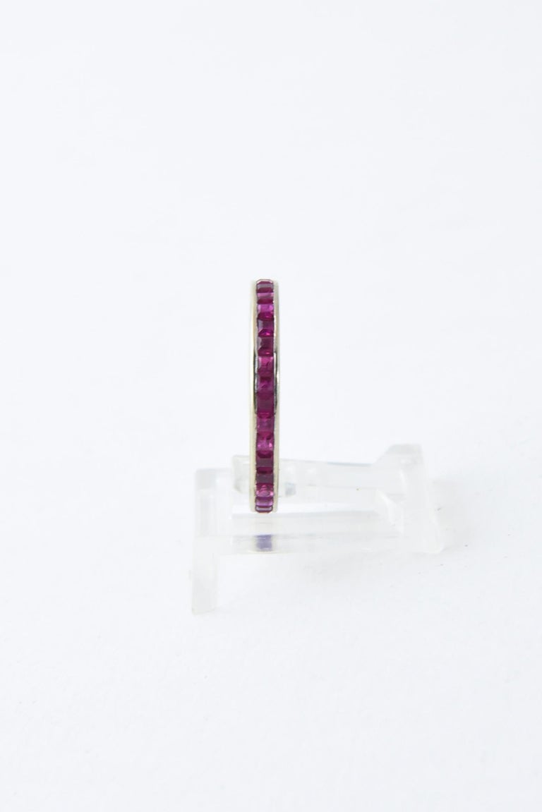 Channel-Set Ruby and Gold Eternity Band Ring at 1stDibs | channel set ...