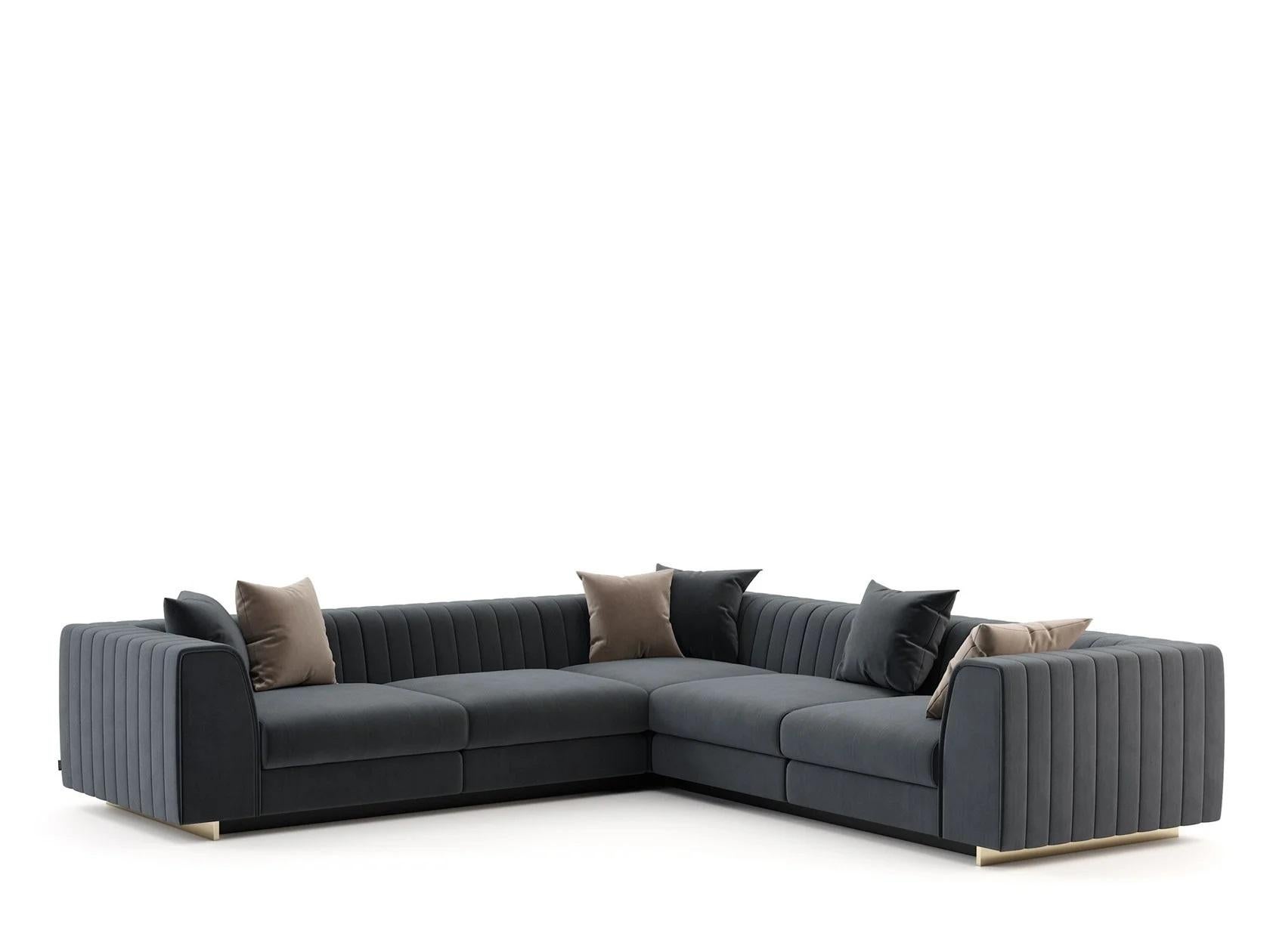 Channel Tufted 3 Seater Sofa Offered in COM For Sale at 1stDibs