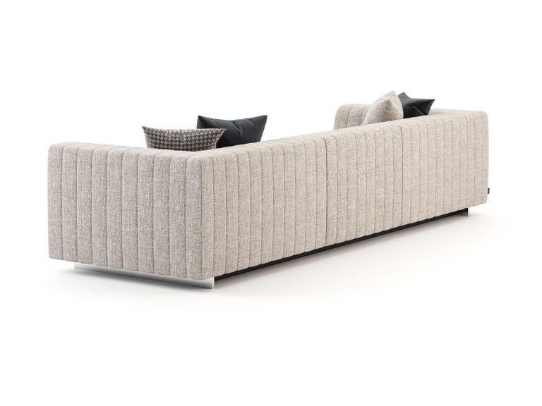 Channel Tufted 3 Seater Sofa Offered in COM For Sale at 1stDibs
