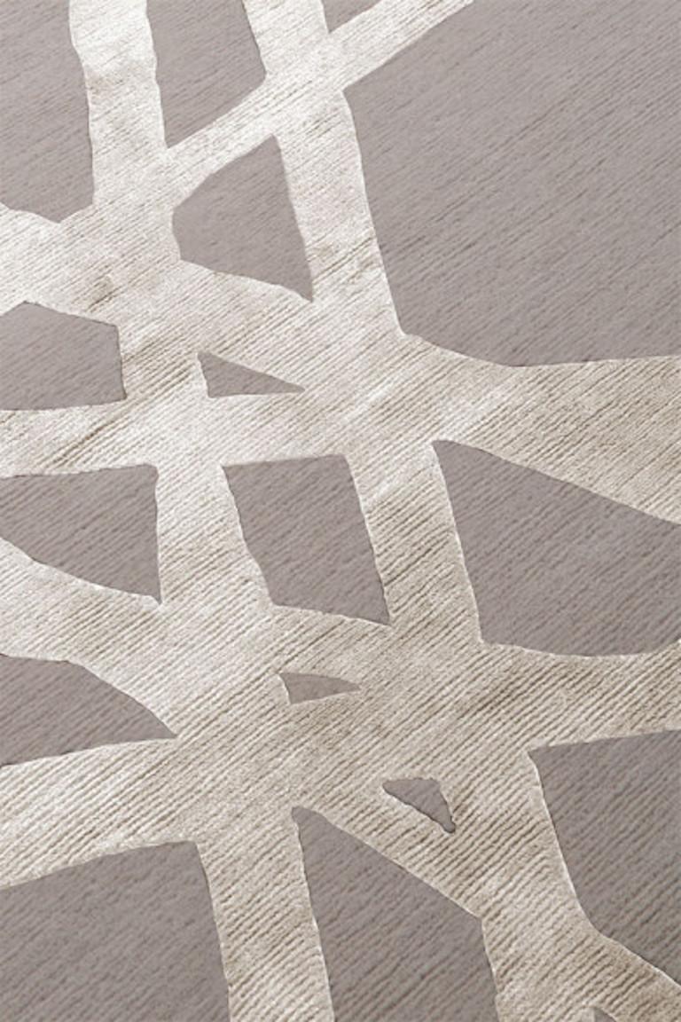 Customizable Channels Rug in Hand Knotted Wool and Silk by Kelly ...