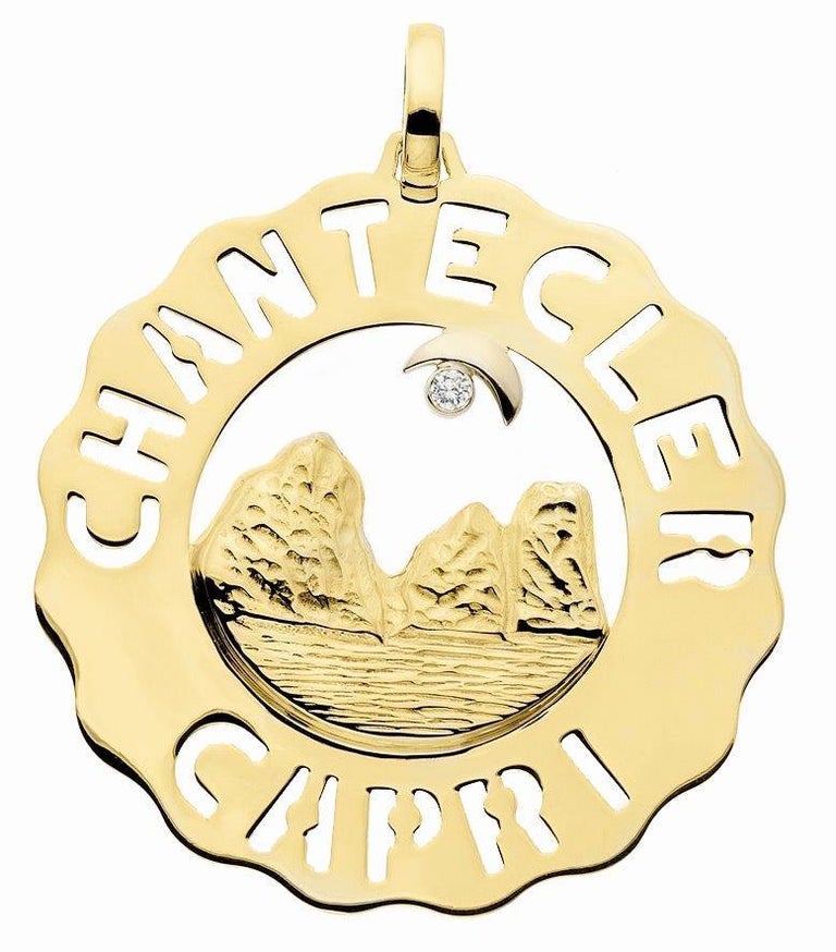 Chantecler Logo 18 Karat Gold Faraglioni Pendant at 1stDibs